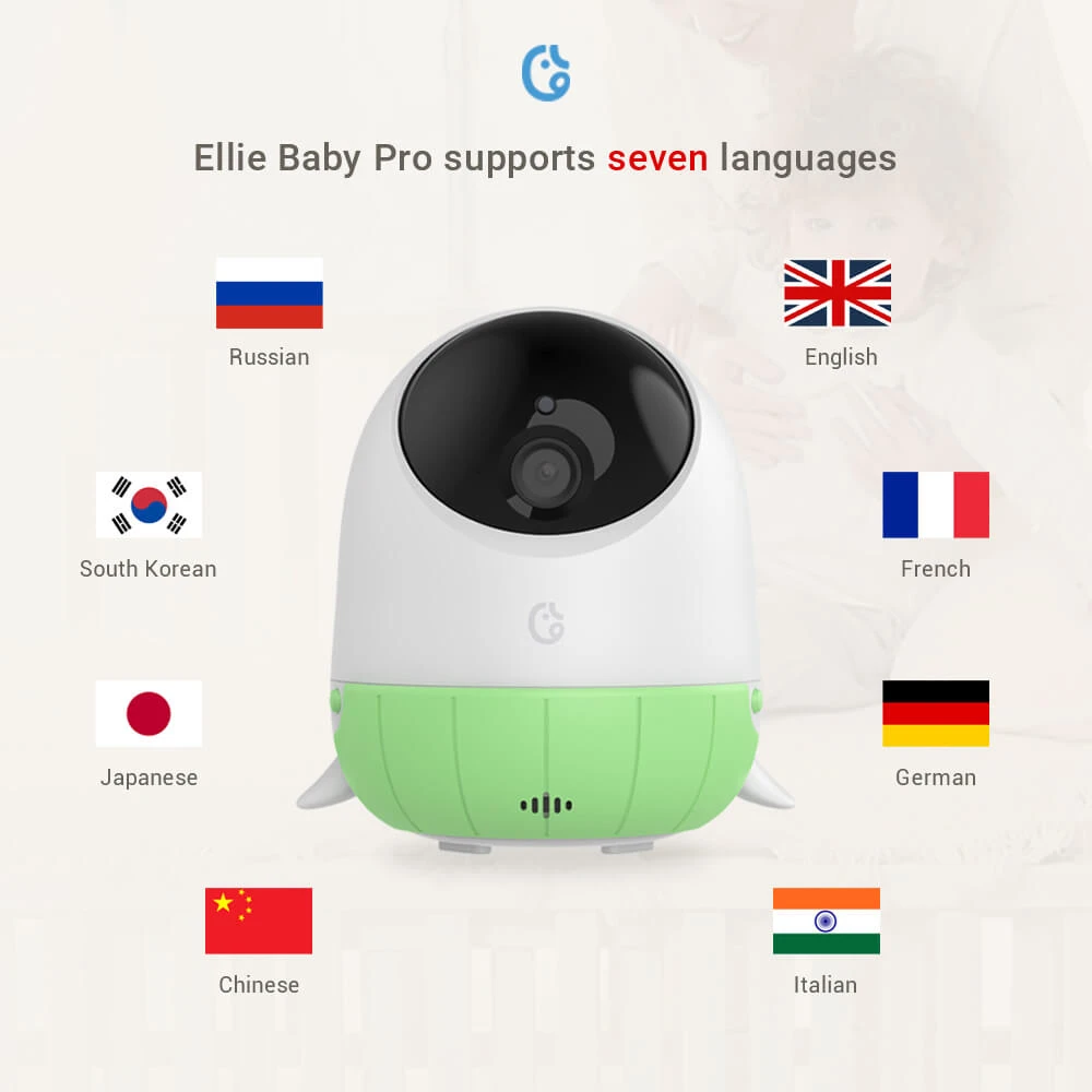 Ellie A.I. Smart Baby Monitor Pro For Baby's Sleep, Safety, Memories ...